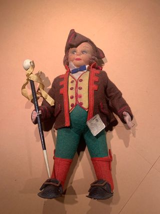 Bambola panno lenci Gianguja H.24 cm