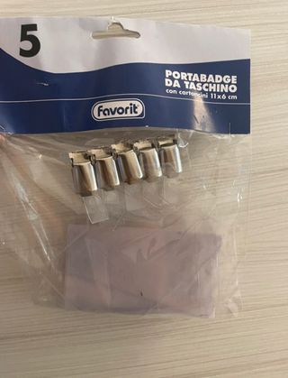portabadge da taschino con cartoncini 