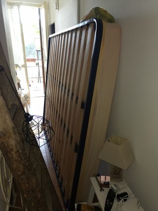 letto materasso e doghe legno 