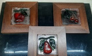quadretti legno e vetro di murano