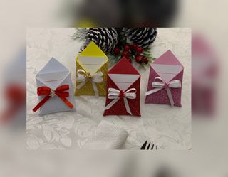 SET 6pz.  - Segnaposti natalizi a forma di busta
