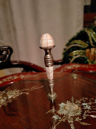 Alzatina in vetro e madreperla 