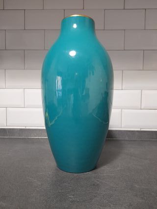 Vaso arredo turchese- ceramica lusso