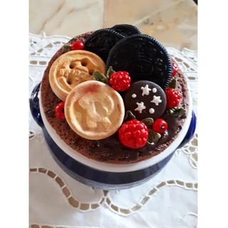 Barattolo di vetro con tappo decorato