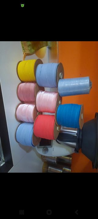 bobbine di bordino in raso e cotone 