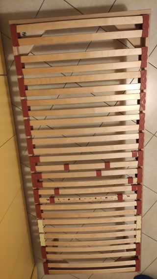 struttura letto singolo con doghe regolabili