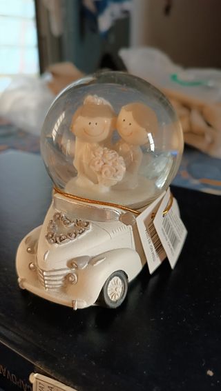 Bamboniere palla di neve matrimonio o 25 esimo