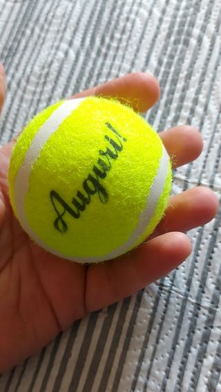 pallina da tennis personalizzata con nome o parola