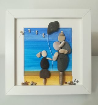 quadro decorato con pietre