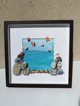 quadro decorato con pietre