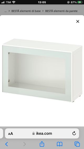 Mobile con anta a vetro bianco ikea