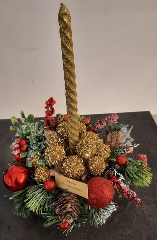 porta candela natalizio