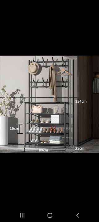 scarpiera con appendi abiti 