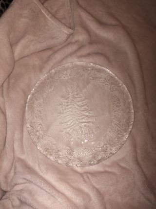 piatto di natale in vetro