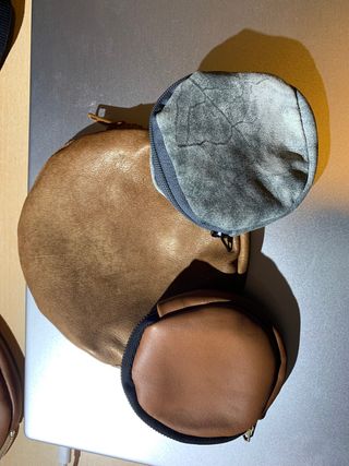 pochette fatte a mano di vera pelle