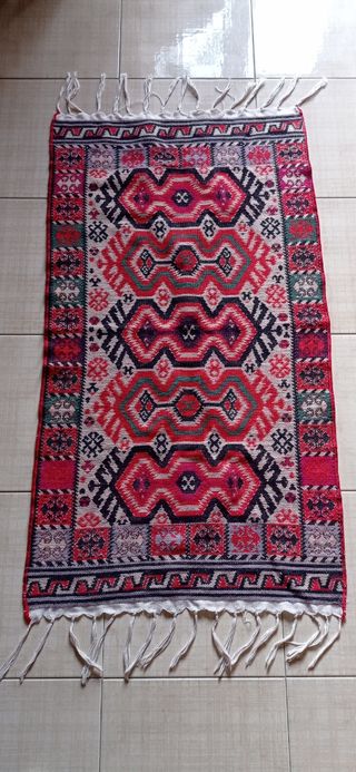 Tappeto Kilim in lana double face