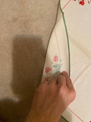 Tovagliolo con dettagli rose