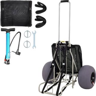 VEVOR Carrello da Spiaggia Pieghevole con Ponte 14