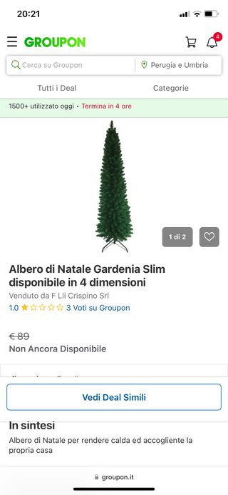 Albero di Natale h 1,80 