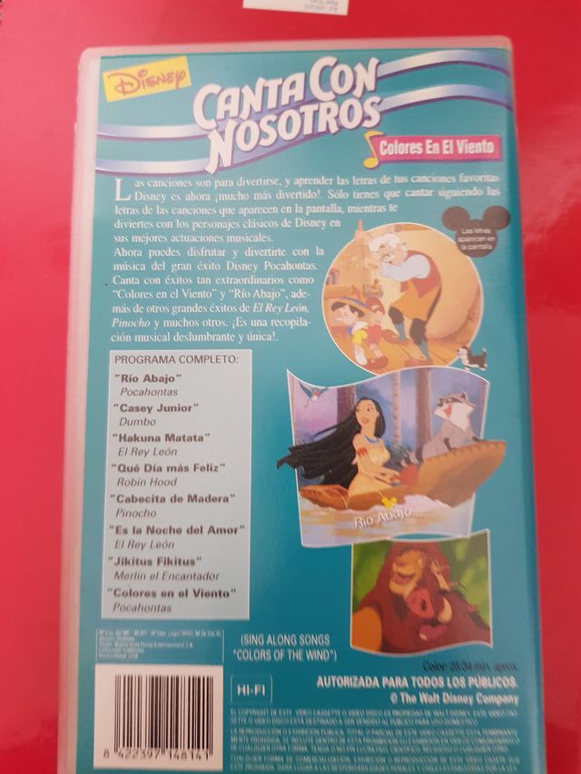 Canta con nosotros Colores en el Viento VHS Disney de segunda mano por 19 EUR en Zaragoza en ...