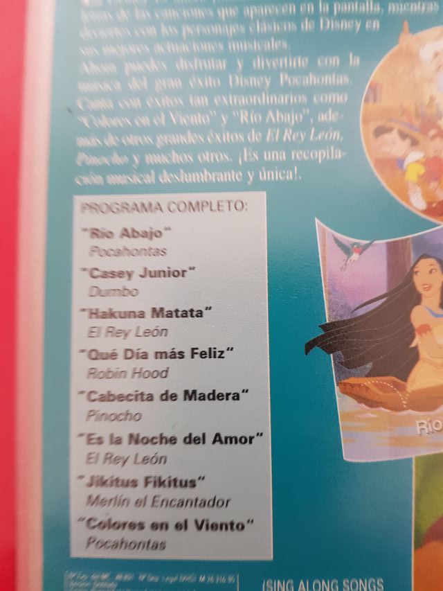 Canta con nosotros Colores en el Viento VHS Disney de segunda mano por 19 EUR en Zaragoza en ...