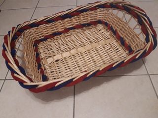 Cesta vimini decorata per cane /gatto