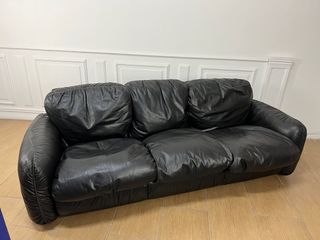 Divano in pelle Busnelli anni 70