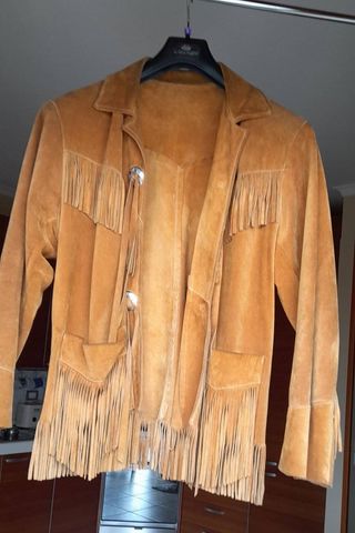 giacca scamosciata modello country