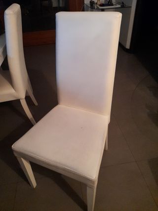 2 sedie similpelle bianche da rifoderare