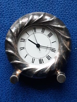 Orologino da tavola in argento originale anni '80