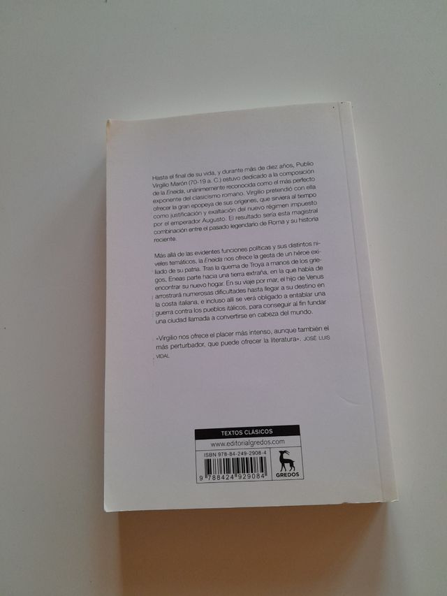 ENEIDA. VIRGILIO. GREDOS de segunda mano por 10 EUR en Palafrugell en ...