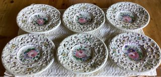 6 piatti da appendere in ceramica vintage 