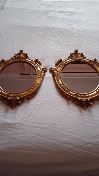 coppia specchi in legno 