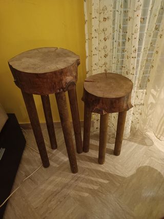 coppia sgabelli in legno 