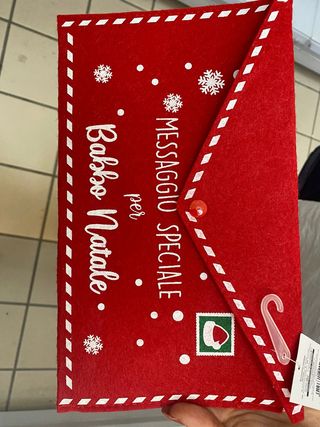 kit per bambini Lettera di Natale + busta tessuto