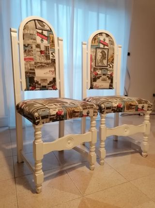 Coppia sede vintage restaurate   