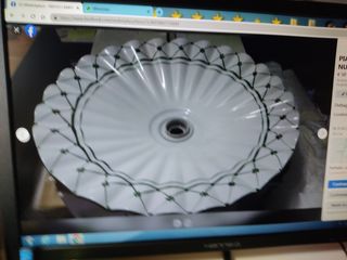 PIATTO LAMPADARIO IN PORCELLANA