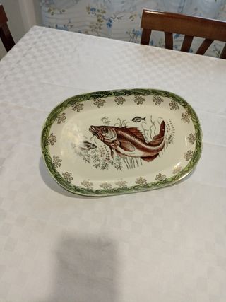 piatto pesce vintage da portata