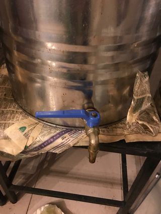 Bidone fusto contenitore 50 litri acciaio