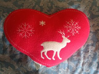 cuscino in panno rosso artigianato toscano