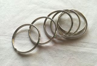 Anelli portachiavi brisè acciaio nichelato mm. 55