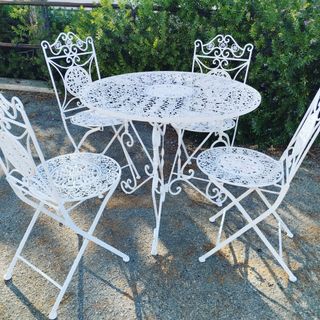 set da giardino in ferro battuto 