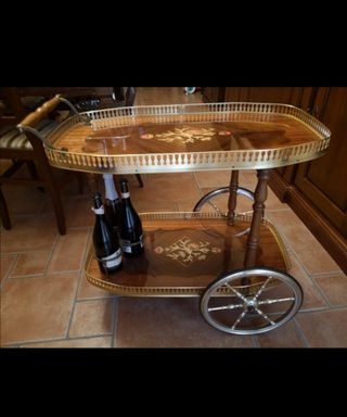 tavolino portavivande vintage materiale ottone