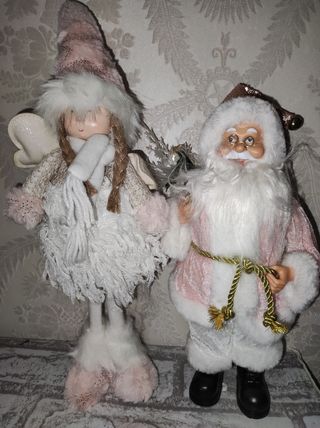 babbo natale e fatina rosa