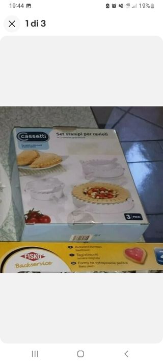 Set 3 stampi ravioli cucina chef primo piatto