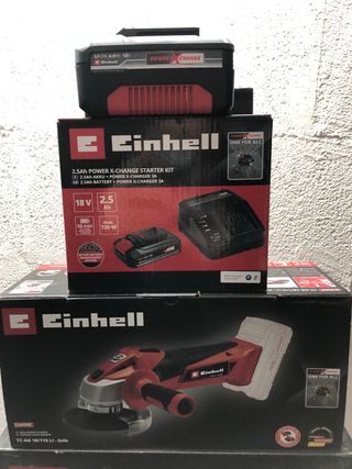 Smerigliatrice angolare 18v einhell 2 batterie
