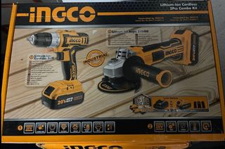 INGCO  Set trapano + smerigliatrice 20 v