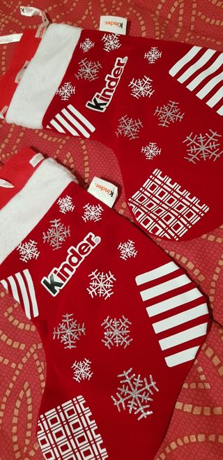 5 calze della befana della kinder  delle mm ecc 