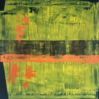 Dipinto lavoro acrilico su tela astratto 80x80 cm.