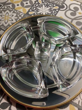 Antipastiera Silver Cristallo e Oro